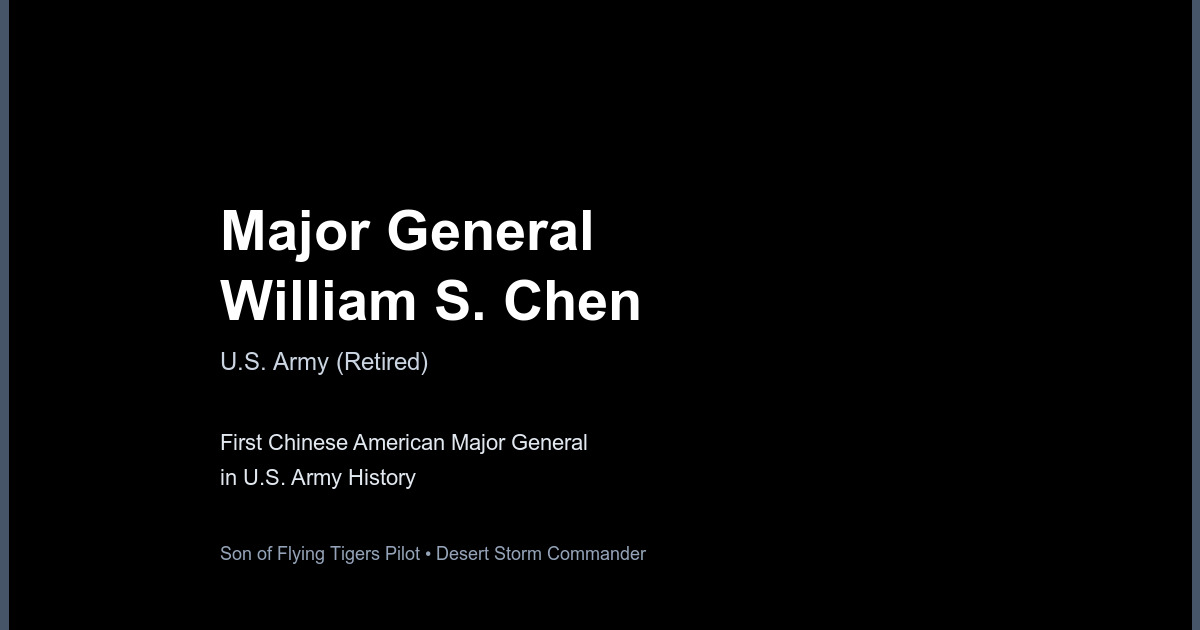 Home | Maj. Gen. William S. Chen